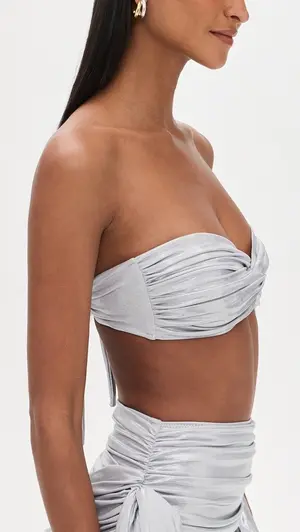 Norma Kamali Johnny D Top - Silver