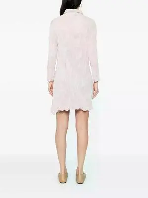 GONGDID DESIGN Pleated Mini Shirt Dress
