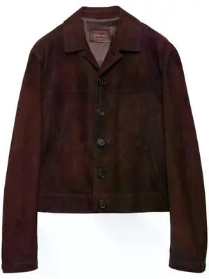 Prada Suede Shirt Jacket - Red