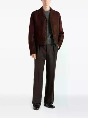 Prada Suede Shirt Jacket - Red