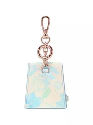 MAISON MARGIELA Floral-print Keyring - Blue