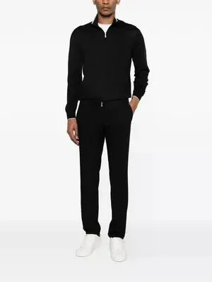 GRAN SASSO Zip-up Cardigan - Black