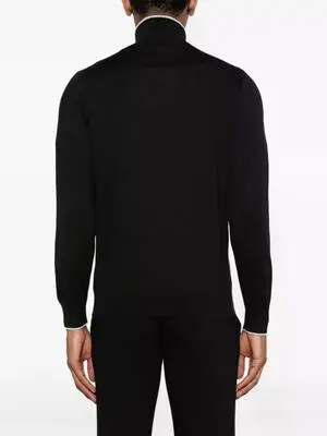 GRAN SASSO Zip-up Cardigan - Black