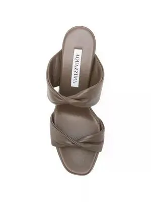 AQUAZZURA Twist-detail Heeled Sandals - Brown