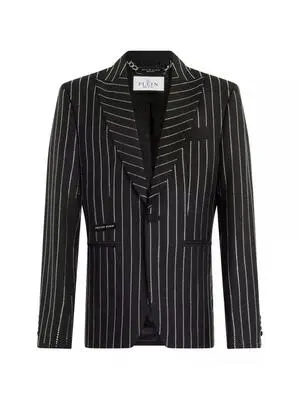 Philipp Plein Jacquard Striped Blazer