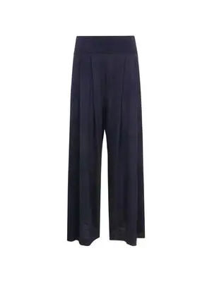 Labo.art Pleated Wide Leg Trousers - Blue