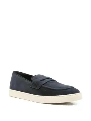 Canali Penny-strap Loafers - Blue