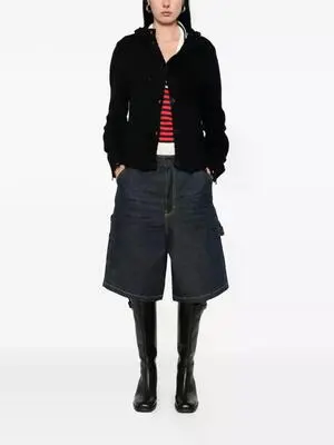 CHARLES JEFFREY Ear-detail Hoodie - Black