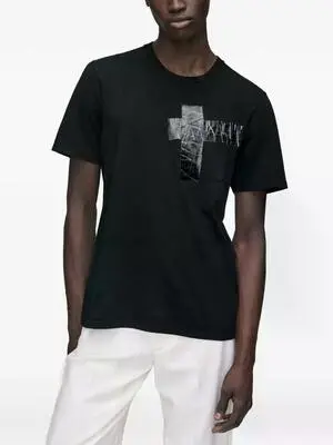 MAISON MARGIELA Taped Cotton Jersey T-shirt - Black