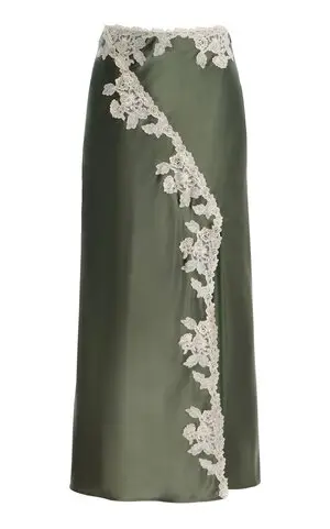 BY MALENE BIRGER Erika Lace Maxi Skirt Green