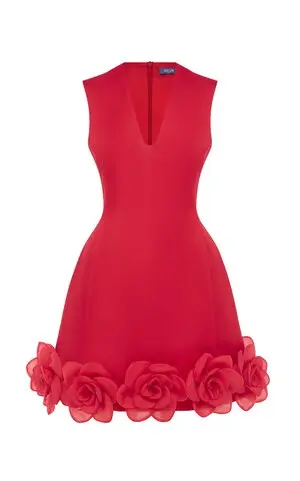 LEO LIN Bree Rosette Mini Dress