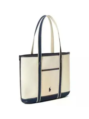 Polo Ralph Lauren Leather-trim Tote Bag - Neutrals