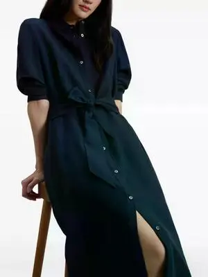 Woolrich Shirt Belt Midi Dress