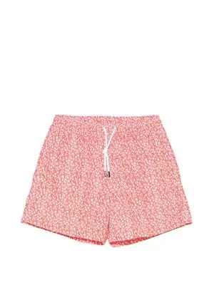 Fedeli Printed Swim Shorts - Orange