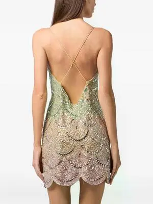 Philipp Plein Embellished Crystal Mini Dress