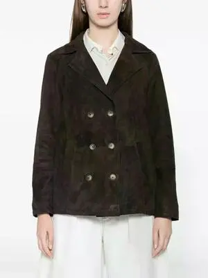MARA BINI Double-breasted Suede Blazer