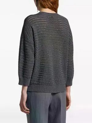 Peserico Open Knit Crew Neck Jumper