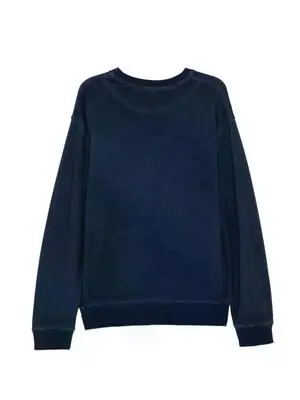 120% Lino Logo-embroidered Long-sleeve Sweatshirt