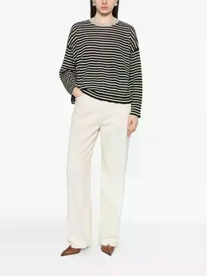 Brunello Cucinelli Striped Crew Neck Sweater