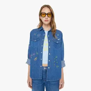 MOTHER All My Exes Reservations Required Shirt - Blue