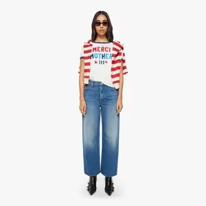 MOTHER Merci X The Dodger Ankle Straight Leg Jeans - Blue