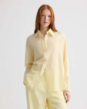 TWP Cotton Silk Organza Big Joe Shirt - Flan