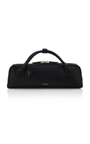 Alaïa Le Teckel Satin Clutch - Black