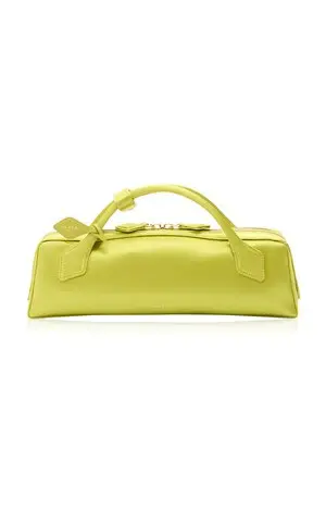 Alaïa Le Teckel Satin Clutch - Yellow