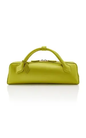 Alaïa ALAÏA Le Teckel Satin Clutch Yellow