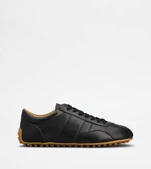 TOD'S T Marathon Leather Sneakers - Black