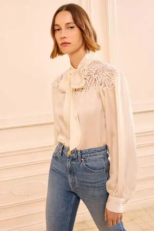 Ulla Johnson Lenora Silk Chiffon Blouse