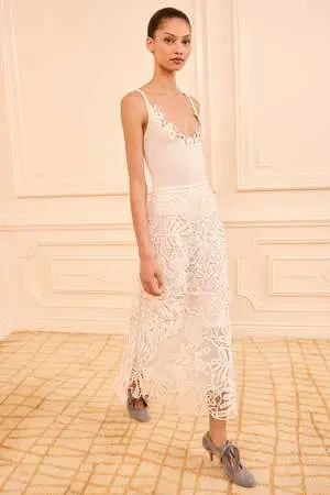 Ulla Johnson Gallina Corded Lace Midi Skirt