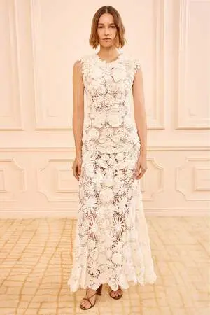 Ulla Johnson Anita Hand Crochet Maxi Dress