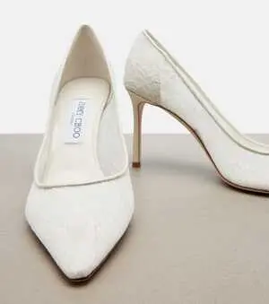 JIMMY CHOO Romy Lace Pumps - White