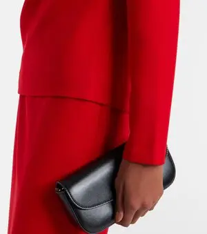Roland Mouret Crêpe Peplum Top With Zipped Cuffs - Red