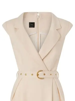 Pinko Belted Dress - White