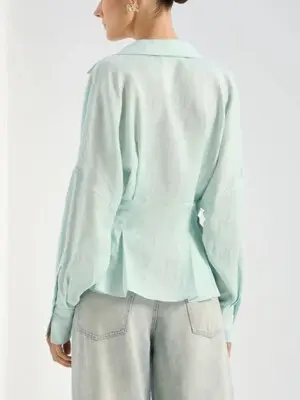 GENNY V-neck Shirt - Green