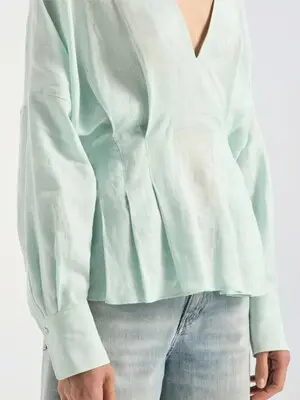 GENNY V-neck Shirt - Green