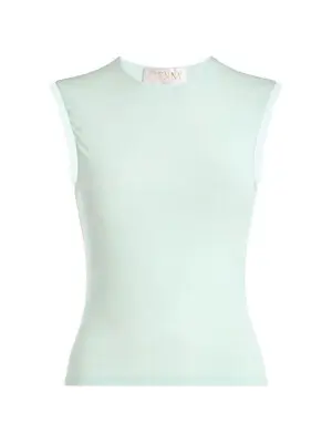 GENNY Sleeveless Jersey Top - Green