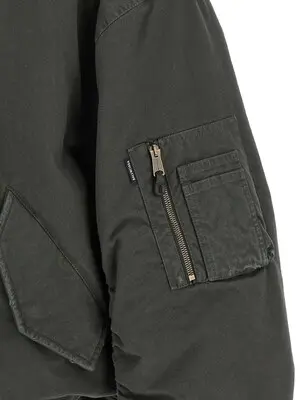Balenciaga Cotton And Nylon Blend Bomber Jacket - Green