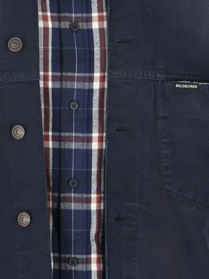 Balenciaga Cotton Shirt Jacket - Blue