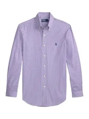 Polo Ralph Lauren Striped Shirt With Logo - Purple