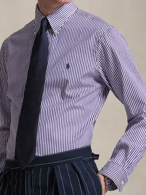 Polo Ralph Lauren Striped Shirt With Logo - Purple