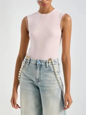 GENNY Sleeveless Jersey Top - Pink