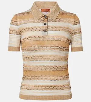 Missoni Lamé Polo Shirt - Gold