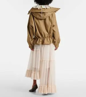Dries Van Noten Ruffled Asymmetric Silk Maxi Skirt - White