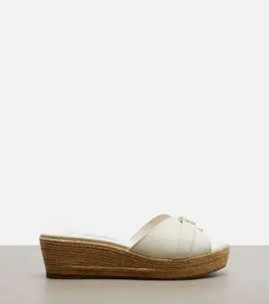 JIMMY CHOO Leda Wedge Espadrilles - White