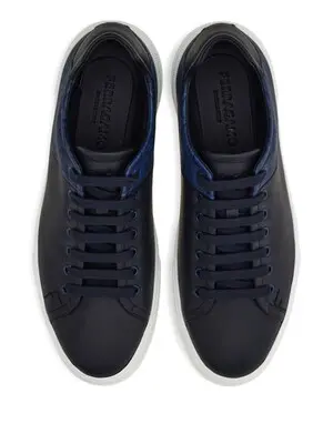 FERRAGAMO Leather Sneakers - Blue