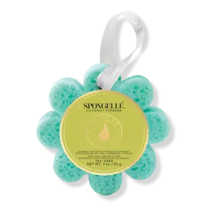 SPONGELLE Coconut Verbena Wild Flower Bath Sponge Built-in Body Wash Shower Loofah Sponge For - One-color