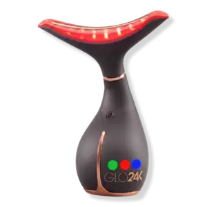 GLO24K Skin Rejuvenation Beauty Device For Face And Neck - Black